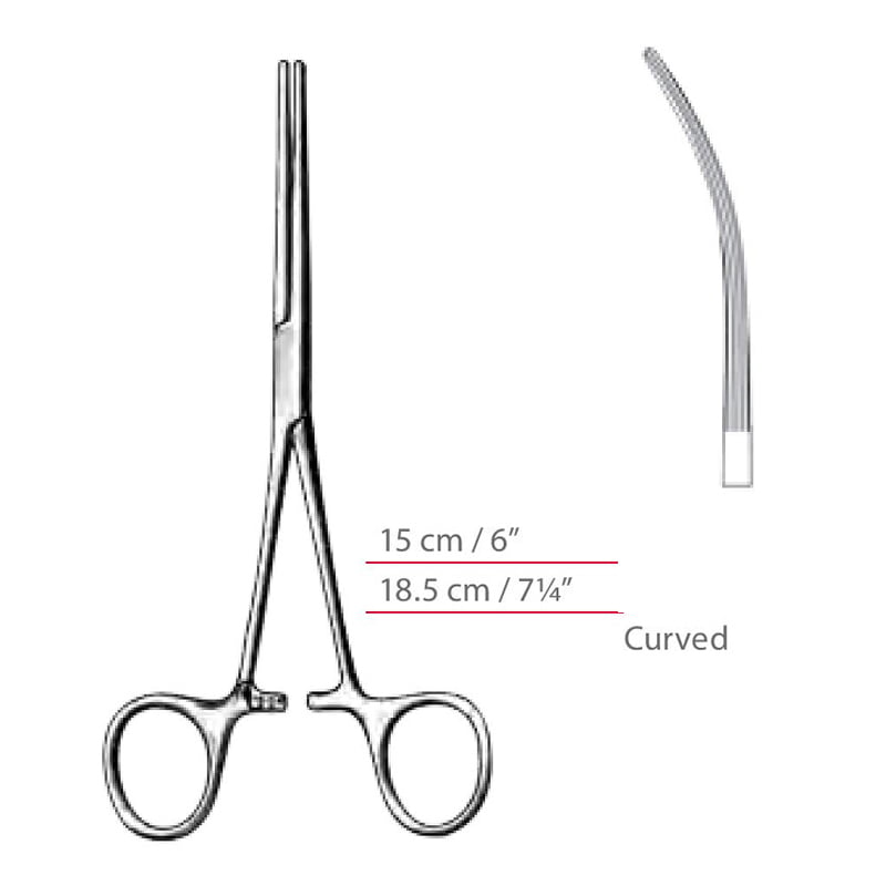 BainBridge Hemostatic Forceps Curved Surgical Instruments Veterinary ...