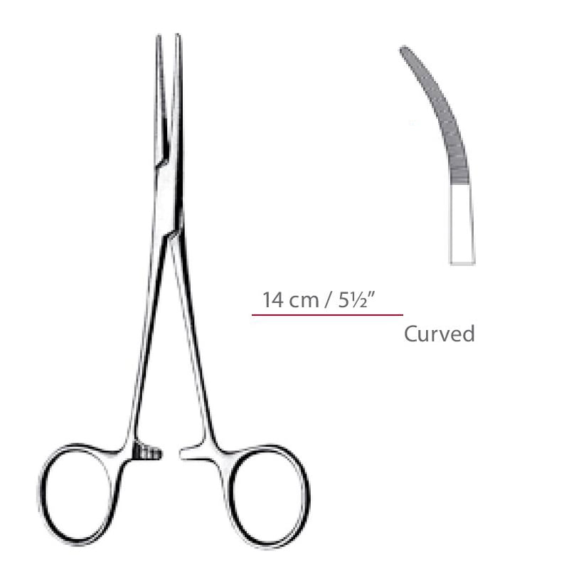 Kelly Delicate Hemostatic Forceps Curved Surgical Instruments ...