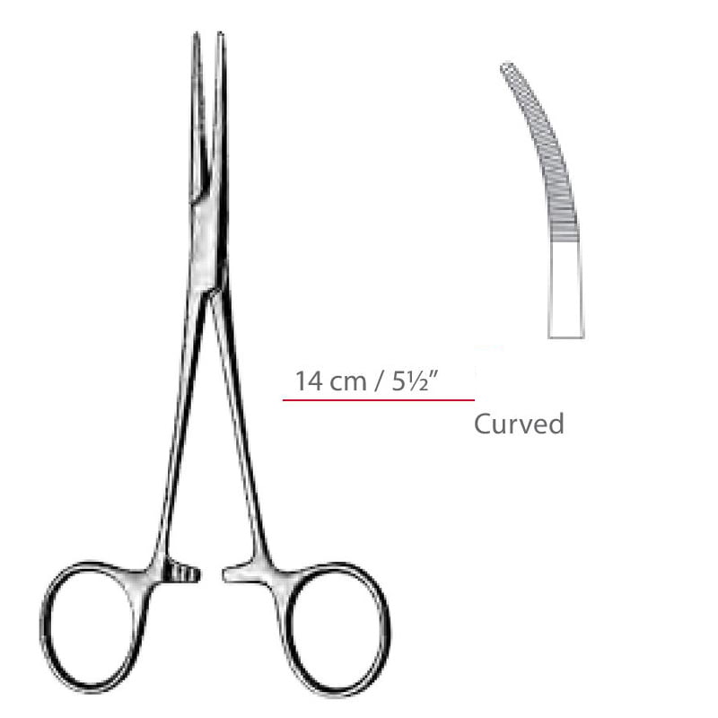 Kelly Hemostatic Forceps Curved Surgical Instruments Veterinary Tools - EPISURG Group of Industries