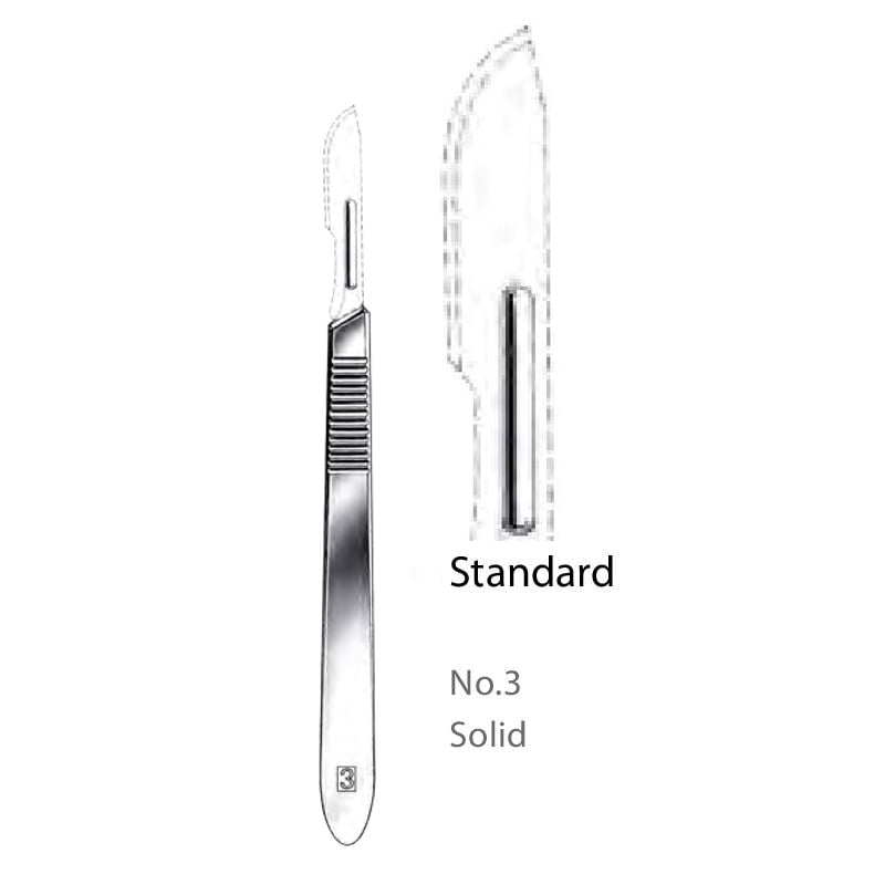 No. 3 Solid Standard Scalpel Handle Surgical Instruments Veterinary ...