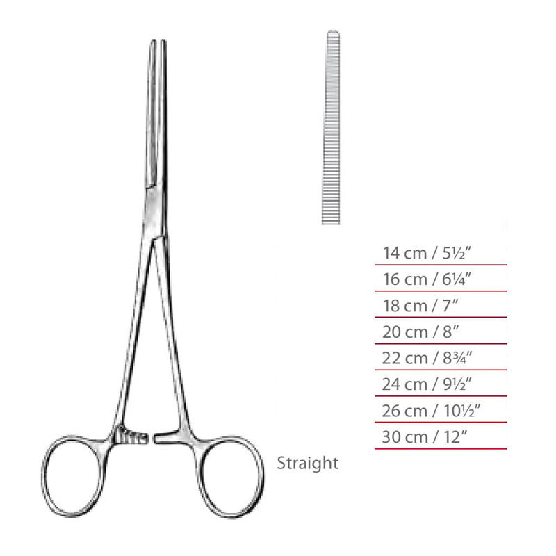 Rochester-Pean Hemostatic Forceps Straight Surgical Instruments Veterinary Tools - EPISURG Group ...