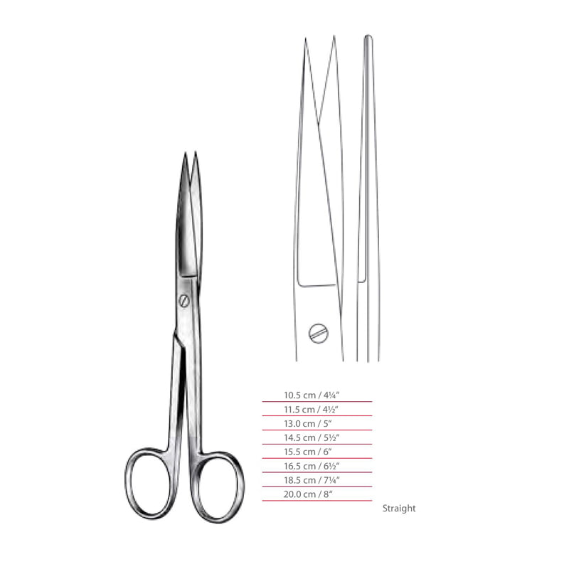 Standard Dissecting Scissors Straight With Sharp/ Sharp Ends Surgical ...