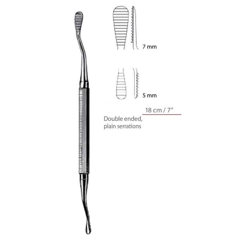 Miller-Colburn with plane Serrations Bone File Orthopedic Surgical ...