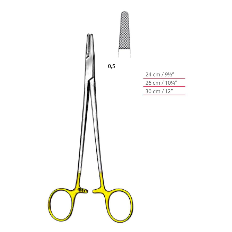 Mayo-Hegar TC Needle Holders Serrated Jaws with Ring Handle Surgical ...