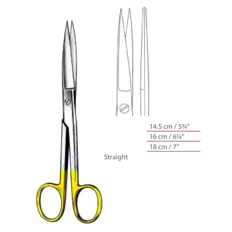Standard Scissors TC Straight With Sharp / Sharp Ends Surgical ...