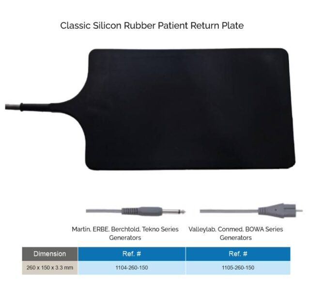 Patient Return Plate | Reusable Electrosurgical Grounding Pad